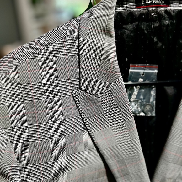 Express | Suits & Blazers | Plaid Slim Fit Express Suit Jacket | Poshmark